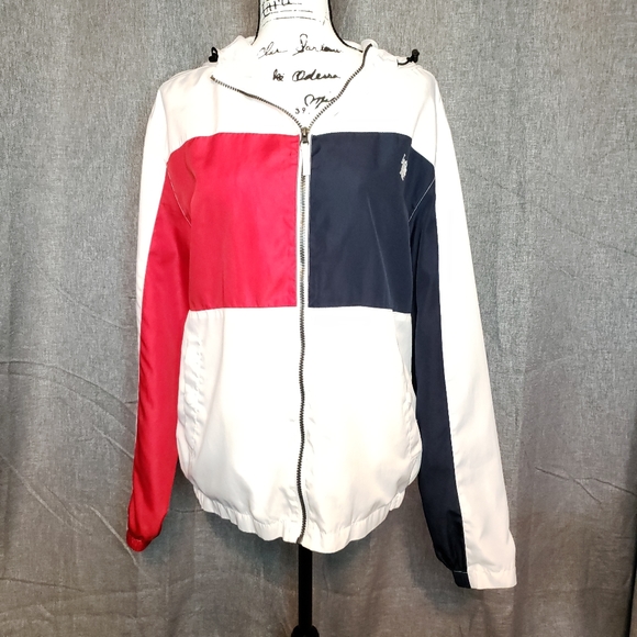 U.S. Polo Assn. | Jackets & Coats | Us Polo Red White Blue Jacket ...
